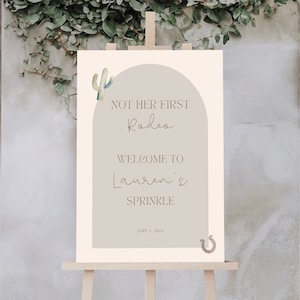 Not Her First Rodeo Baby Sprinkle Sign and Game Template, Not Our First ...