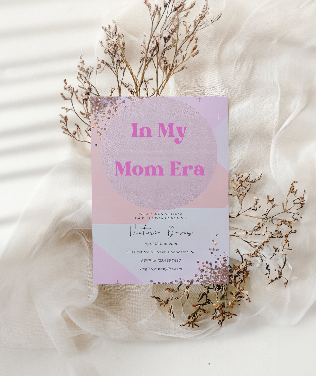 In My Mom Era Baby Shower Invitation Template, in My Baby Era, Baby ...