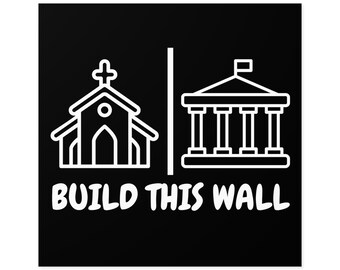 Build This Wall - Separation of Church and State - Outdoor Sticker, Die ...