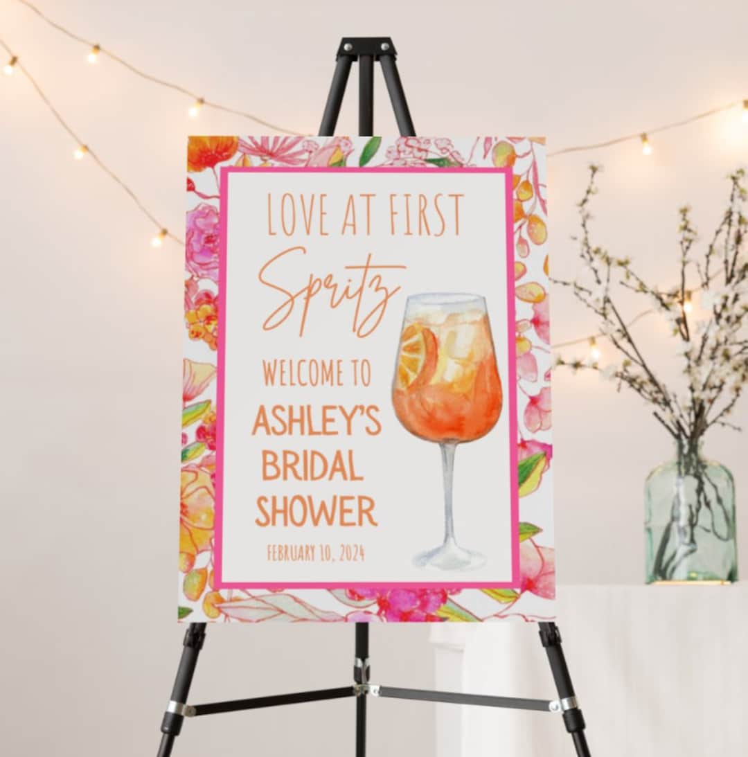 Love at First Spritz Bridal Shower Sign - Etsy