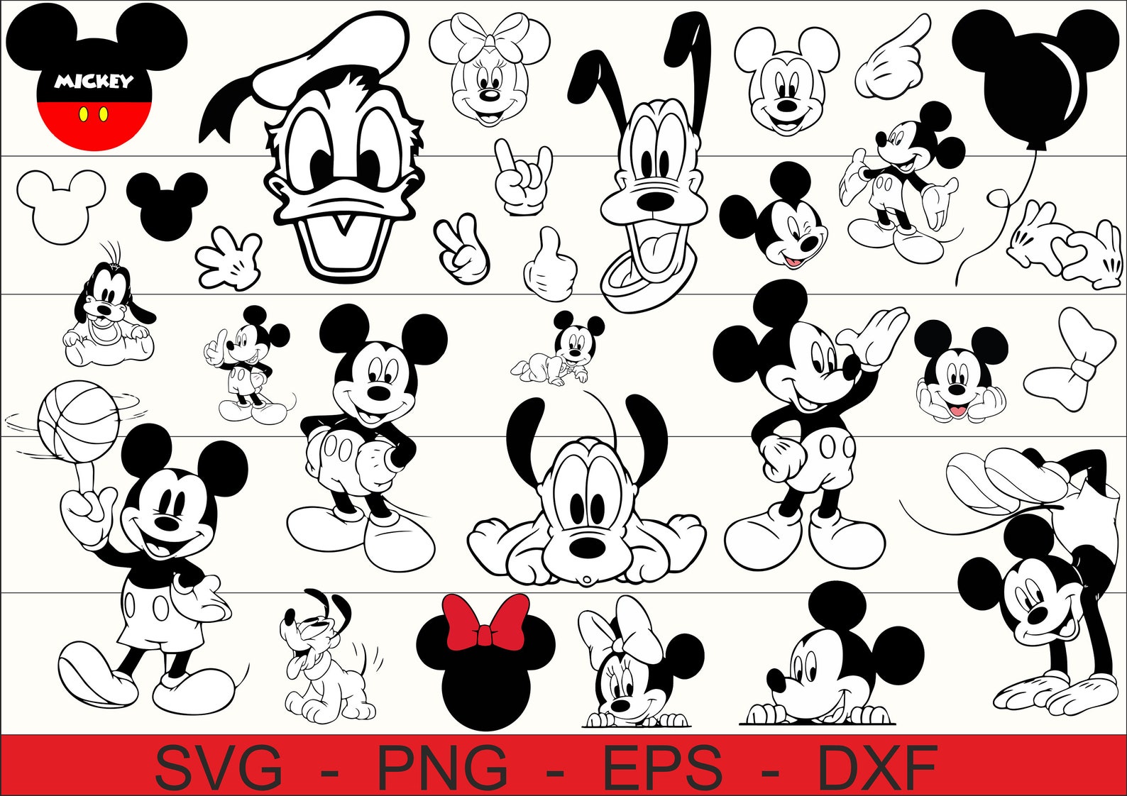 Mickey Mouse Svg Bundle Layered Head Svg, Tumbler Mug Svg Files for ...