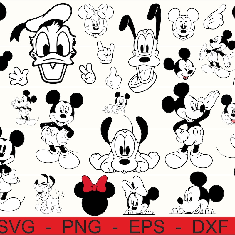 Mickey Mouse Svg - Etsy