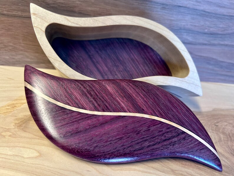 Purple Heart & Quilted Maple Leaf Box 8x3x2 - Etsy