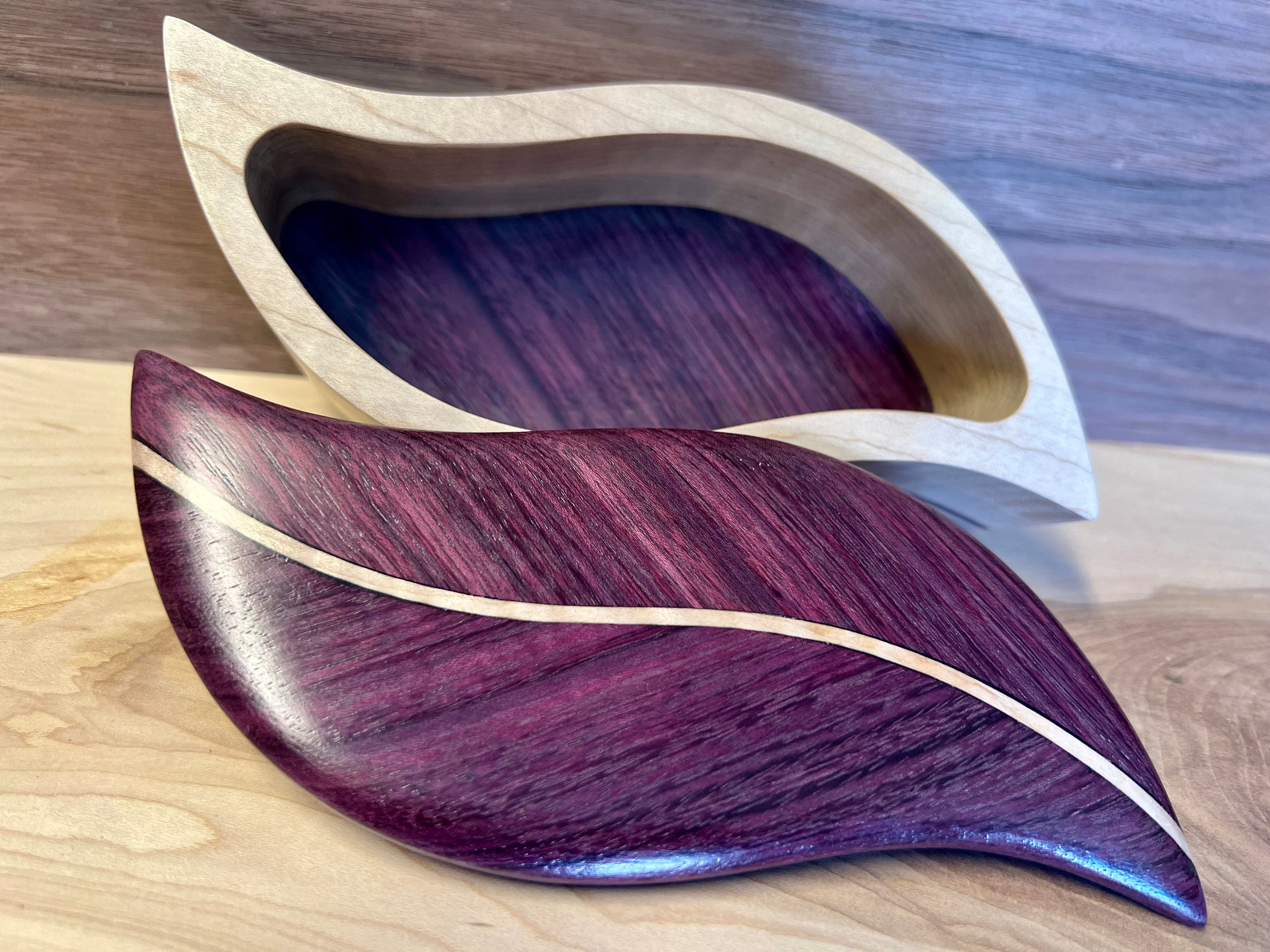 Purple Heart & Quilted Maple Leaf Box 8x3x2 - Etsy