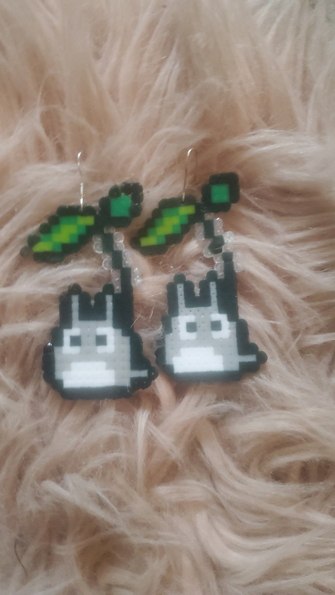 My Neighbor Totoro Sprout Perler Earrings - Etsy