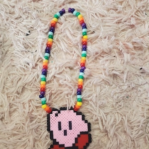 LED Kirby Perler Rave Pacifier Necklace - Etsy