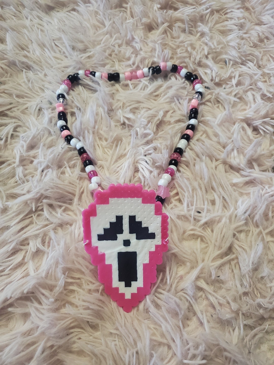 LED Scream Perler Rave Pacifier Necklace - Etsy
