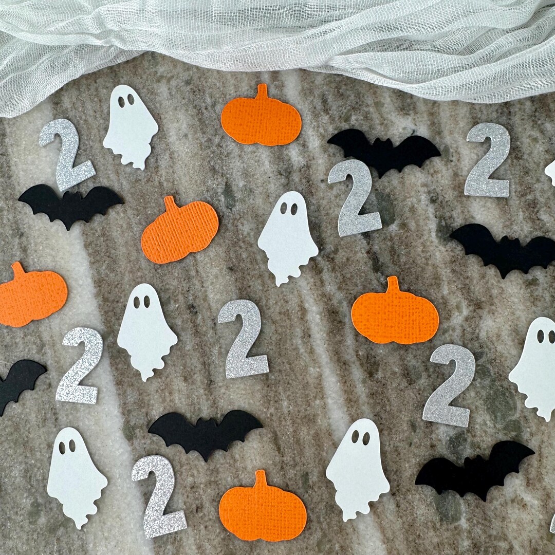 Halloween Birthday Confetti: Boo I'm Two, Fourever Spooky - Etsy