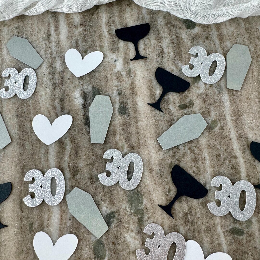 Death to My Twenties Confetti - Custom Colors - Table Decor - 30 - RIP ...