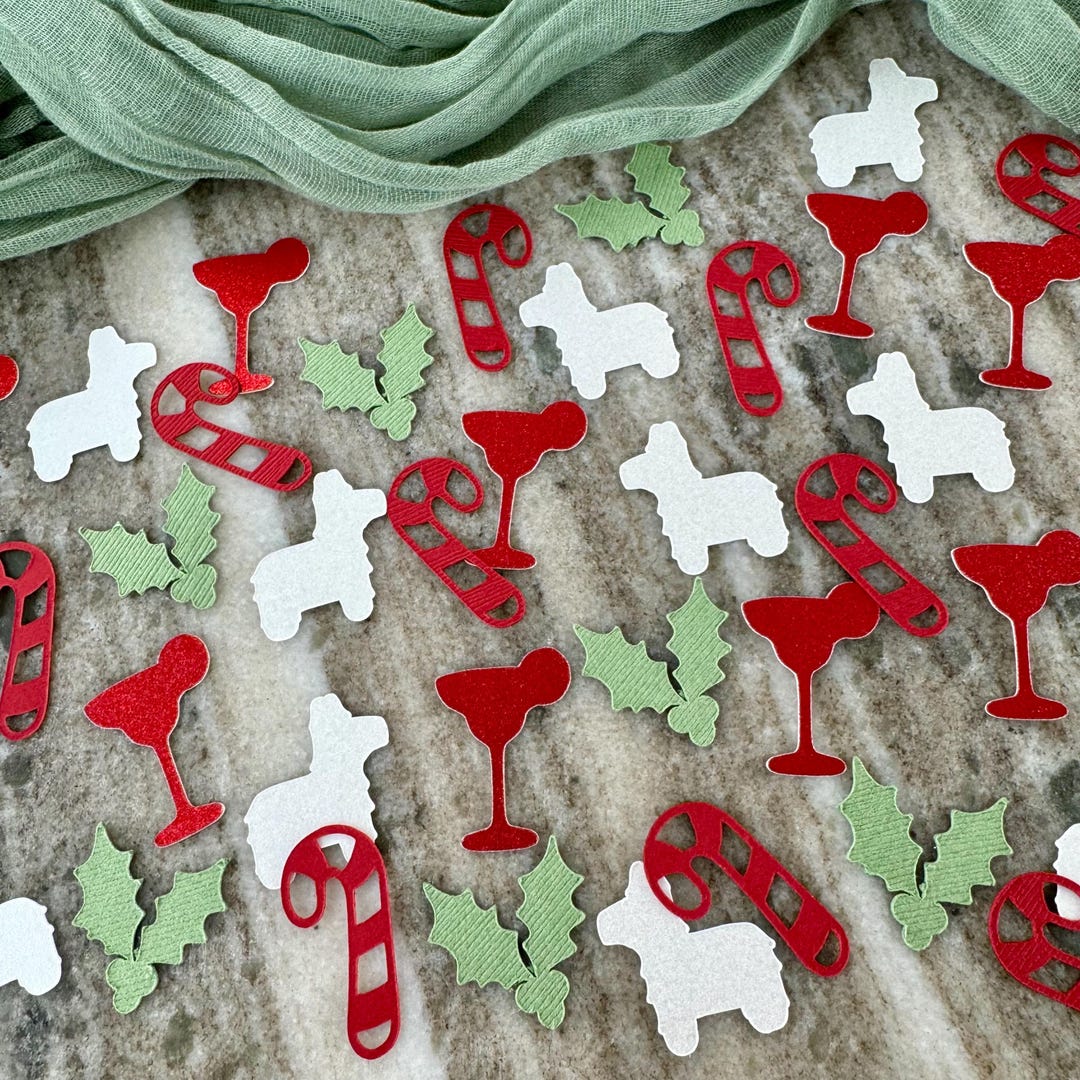 Margs and Mistletoe Confetti Table Decoration/scatter Custom Color ...