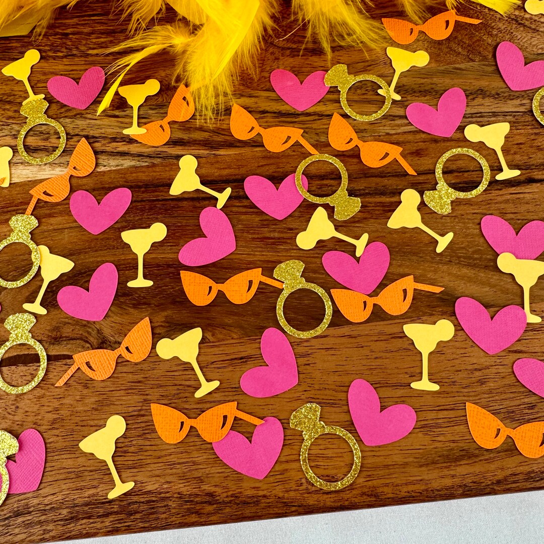 Tequila Sunrise Confetti Bachelorette Table Decoration/decor Color ...