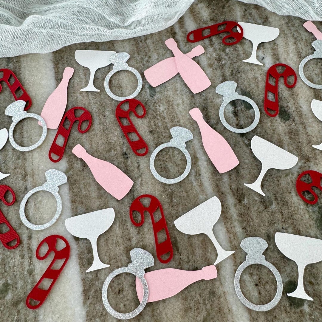 Merry and Bride Confetti Bridal Shower Table Decoration Color ...