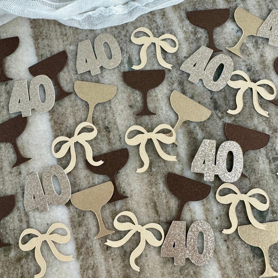 40 is Brewing Confetti - Custom Colors - Table Decor - Forty ...