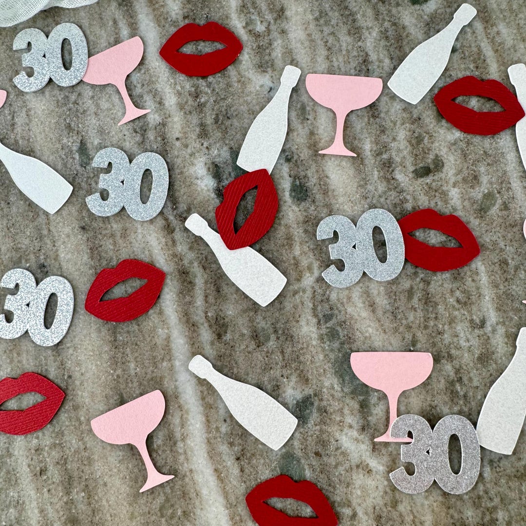 Kiss Your 20s Goodbye Confetti - Custom Colors - Table Decor - 30 ...