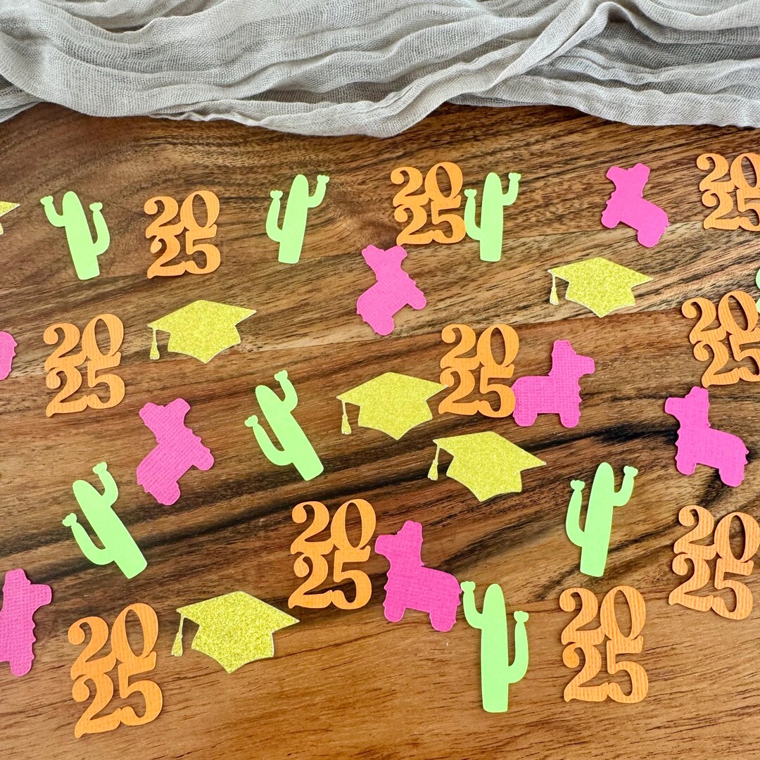 Graduation Fiesta Confetti - Custom Colors - Taco Bout a Grad - Nacho ...