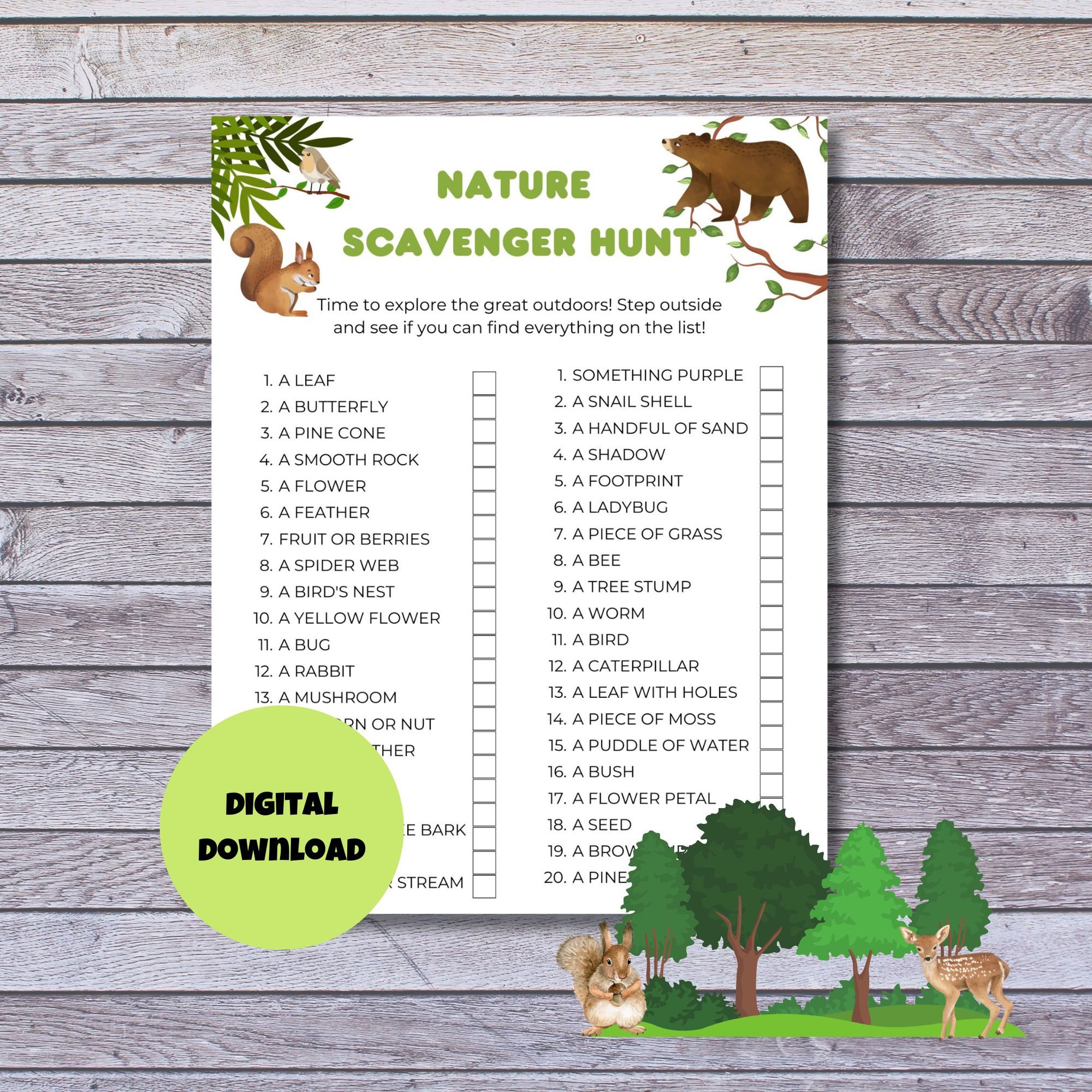 Nature Scavenger Hunt, Camping Activities for Kids, Outdoor Activities ...