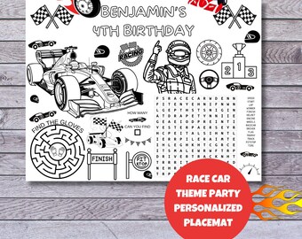 Activity Sheet Race Car/racing - Etsy