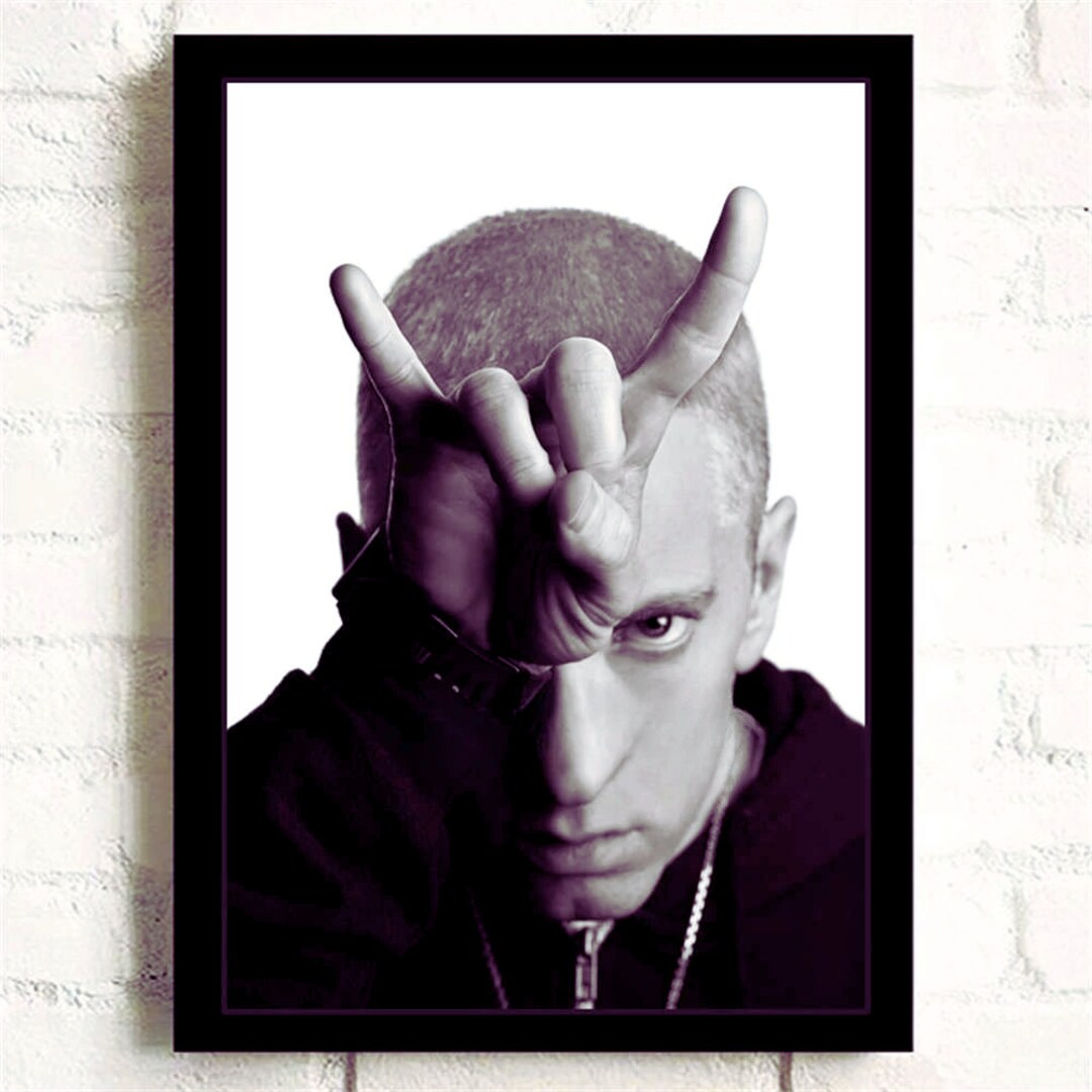 Eminem Poster Modern Famous Hip-hop Artist Poster Wall Art Eminem Music ...