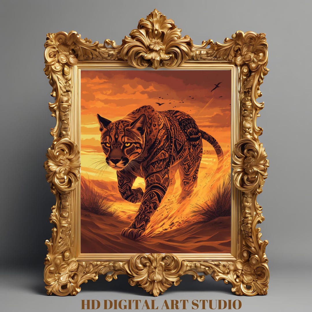 Puma Art Print, Moody Puma Poster, Dark Cottagecore Wall Art, Gothic ...