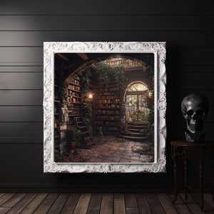 Dark Academia Decor & Dark Library Prints | Set of 6 Bookish, Gothic ...