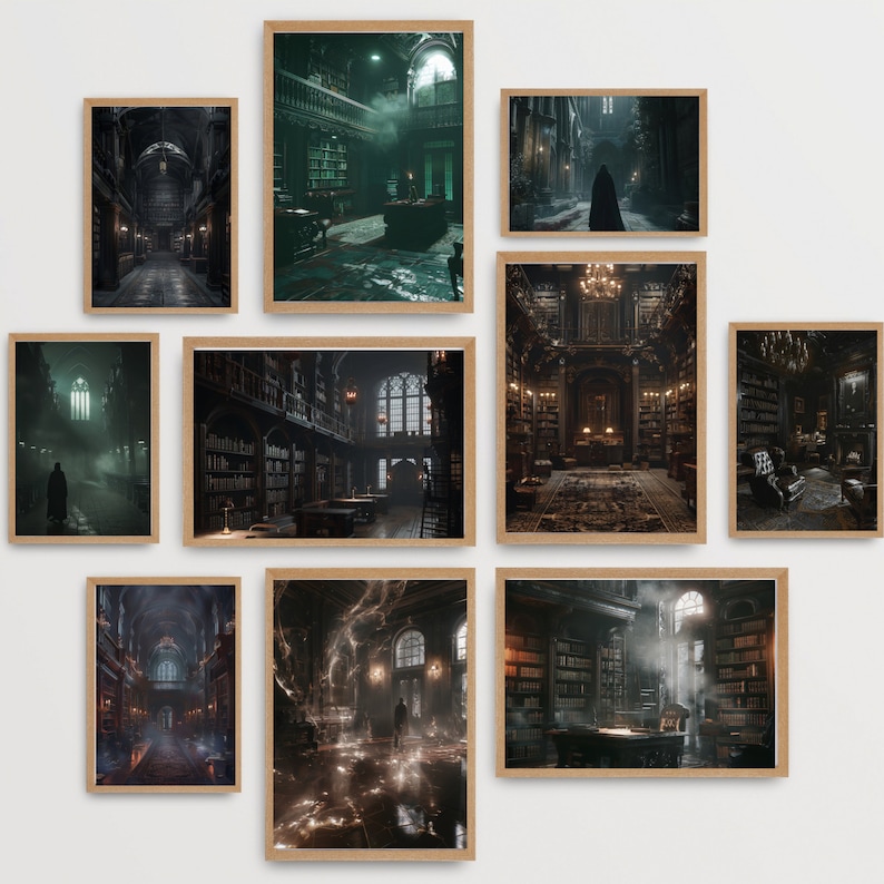 Set of 50 Dark Academia Posters – Gothic Gallery Wall & Moody Gallery ...