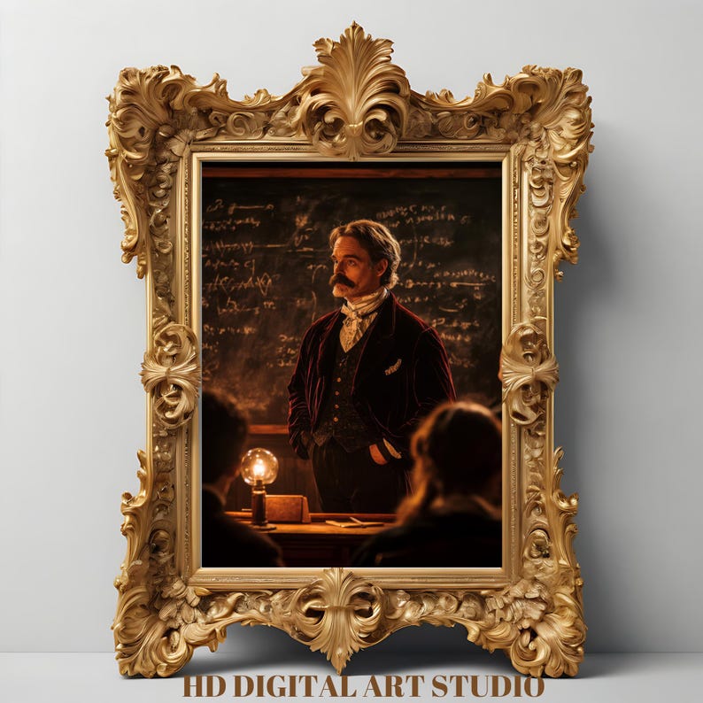 Dark Academia Professor Art Printable, Scholar Wall Decor for Book ...