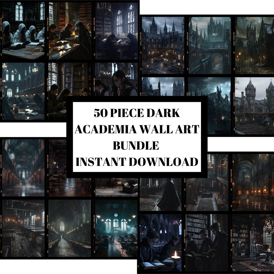 Set of 50 Dark Academia Prints – Mega Bundle of Dark Academia Decor ...