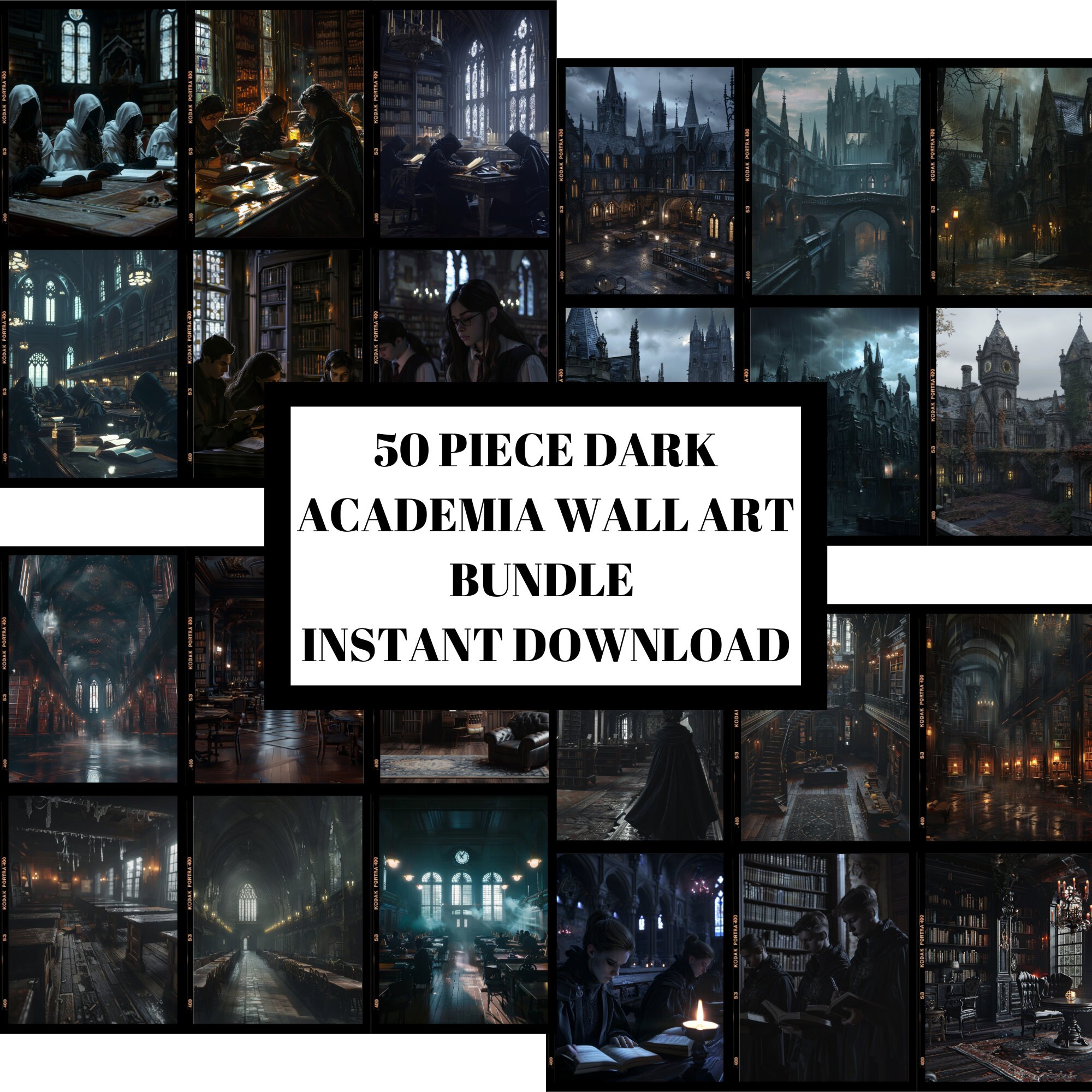 Set of 50 Dark Academia Prints – Mega Bundle of Dark Academia Decor ...