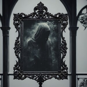 Faceless Dark Art Print – Gothic Aesthetic, Dark Surreal Wall Art ...