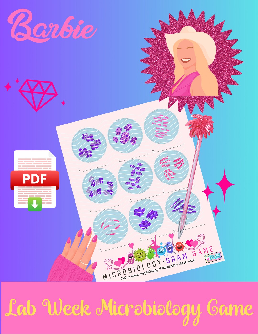 Lab Week 2024 Downloadable Games for Lab Sections ASCP Barbie-themed ...