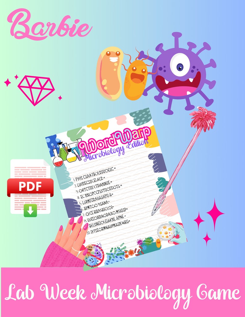 Lab Week 2024 Word Search Games for Lab Sections ASCP Barbie-themed ...