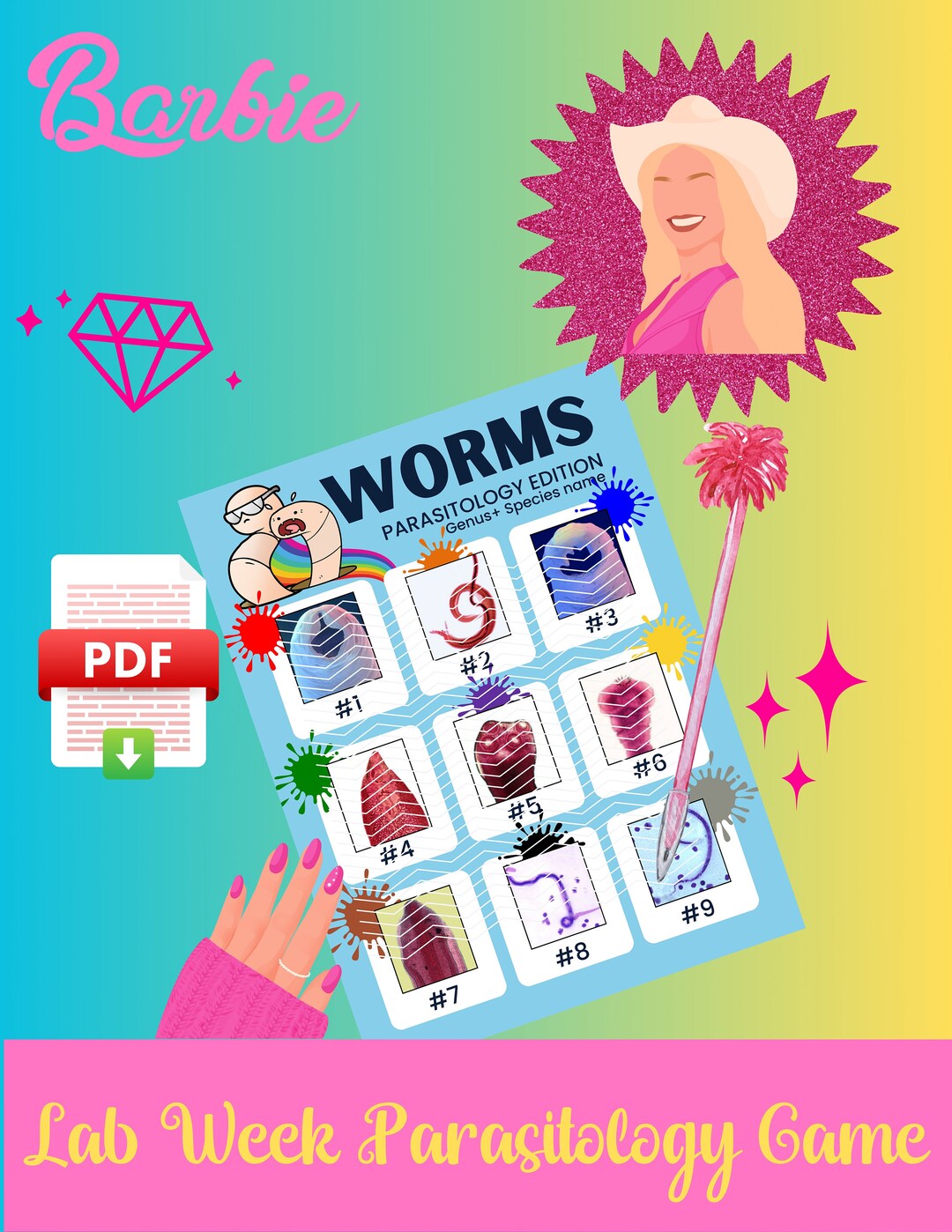 Lab Week 2024 Downloadable Games for Lab Sections ASCP Barbie-themed ...