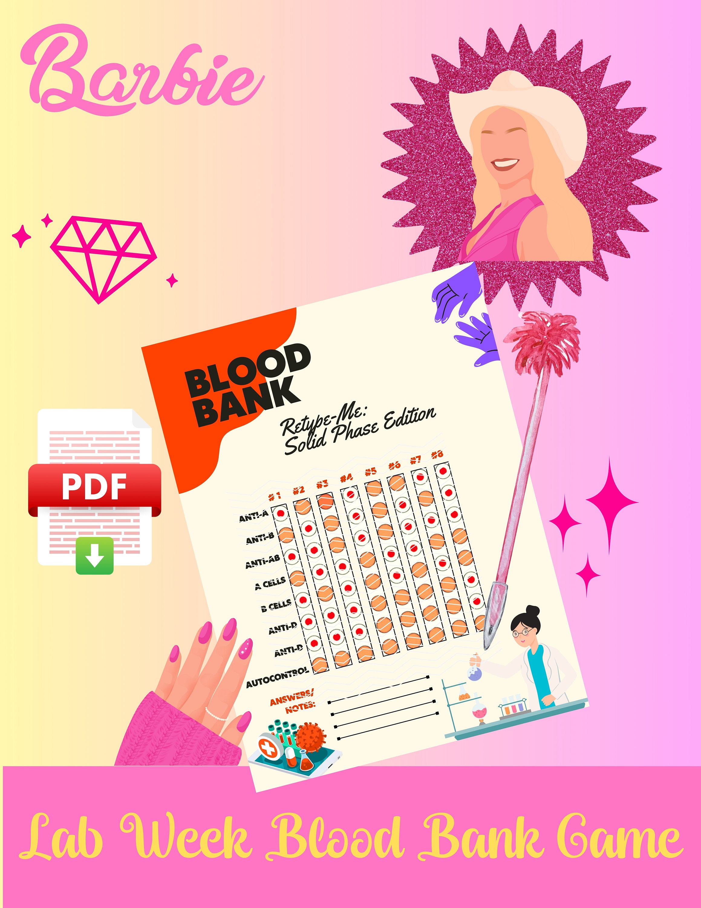 Lab Week 2024 Downloadable Games for Lab Sections ASCP Barbie-Themed ...