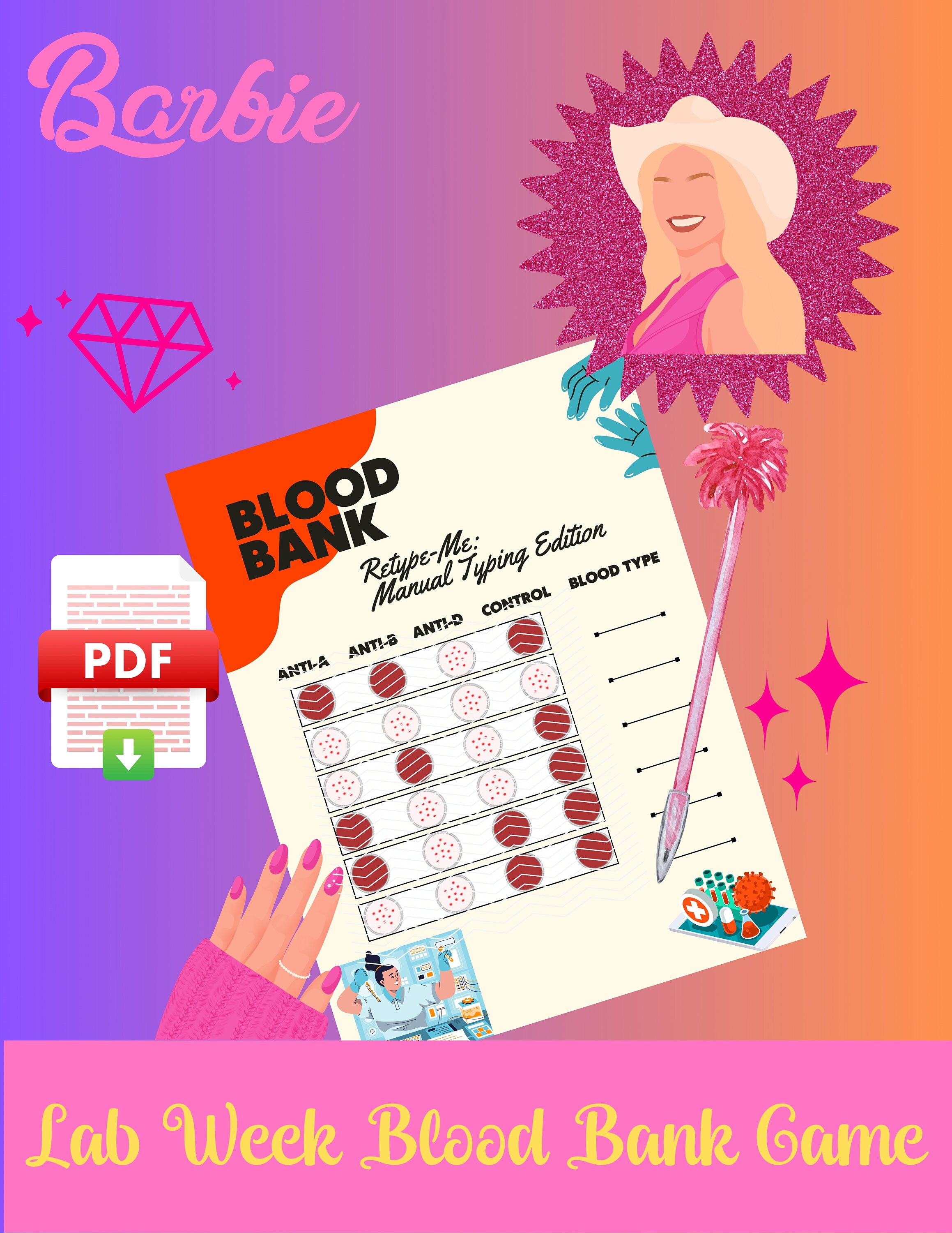 Lab Week 2024 Downloadable Games for Lab Sections ASCP Barbie-themed ...