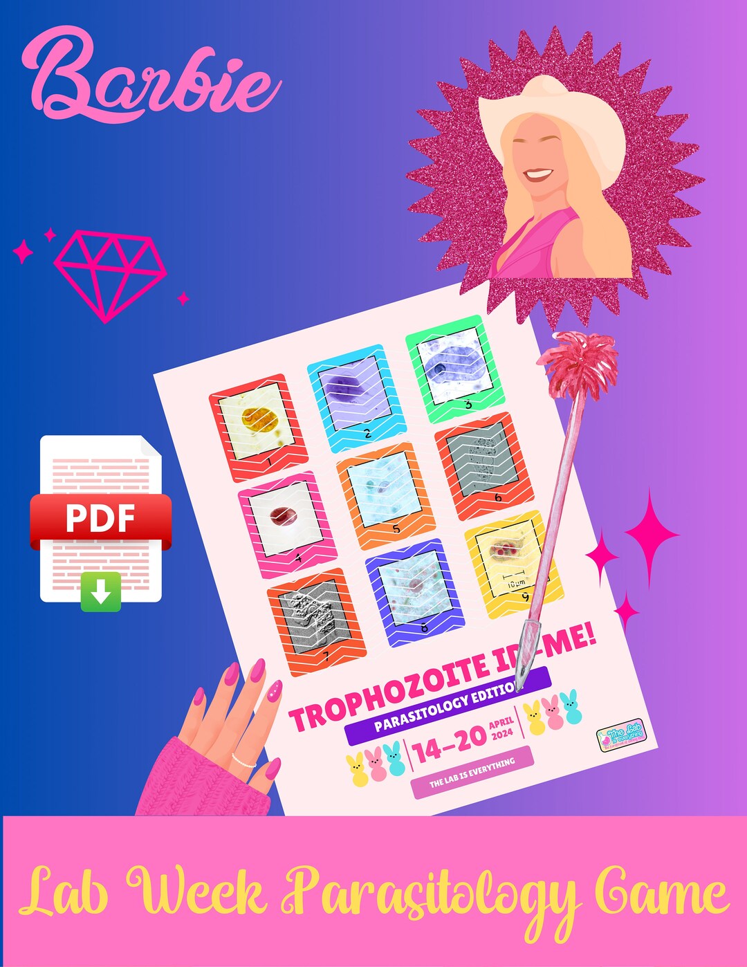 Lab Week 2024 Downloadable Games for Lab Sections ASCP Barbie-themed ...