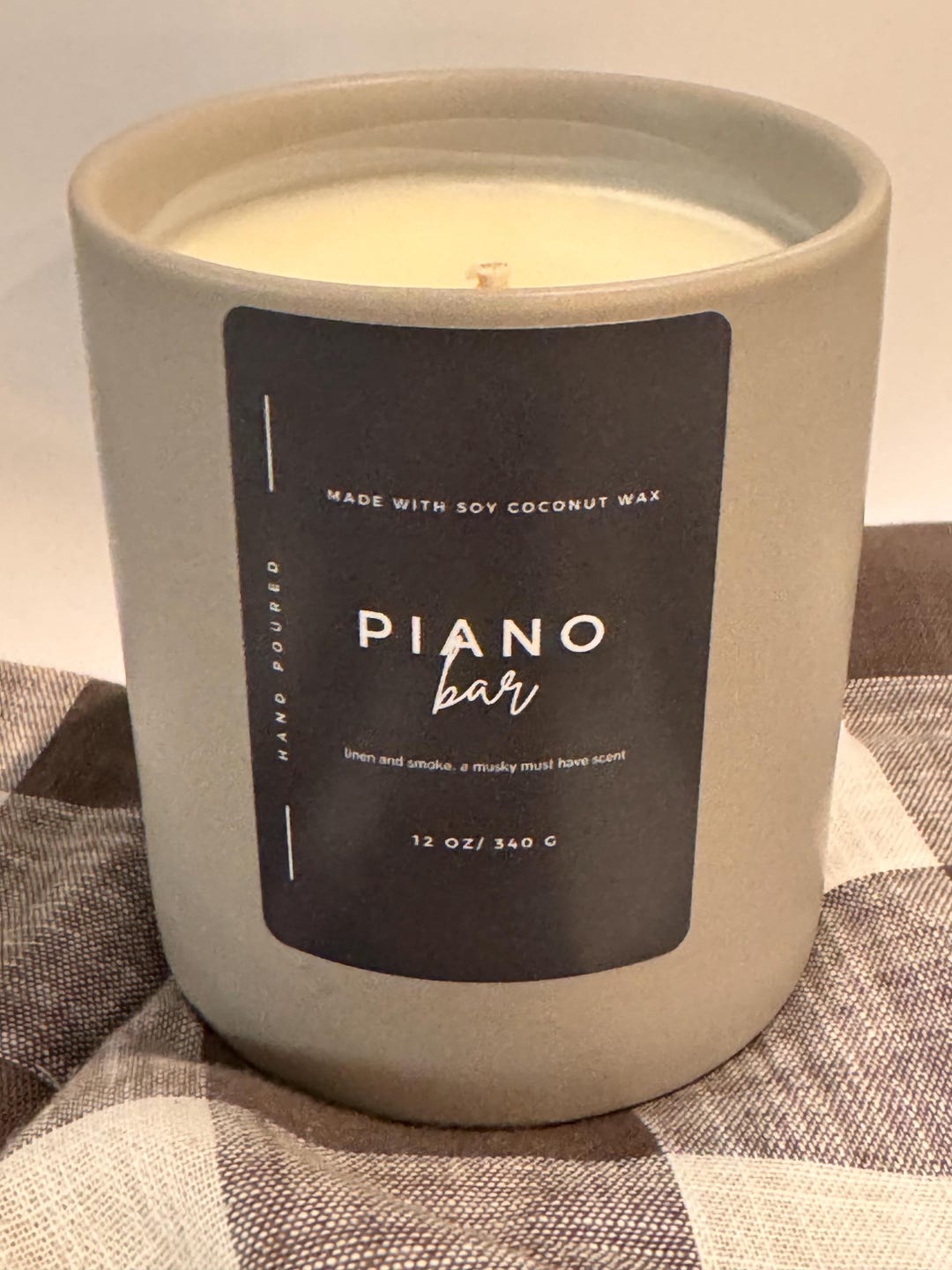 Piano Bar Candle With Striker Strip and Match - Etsy