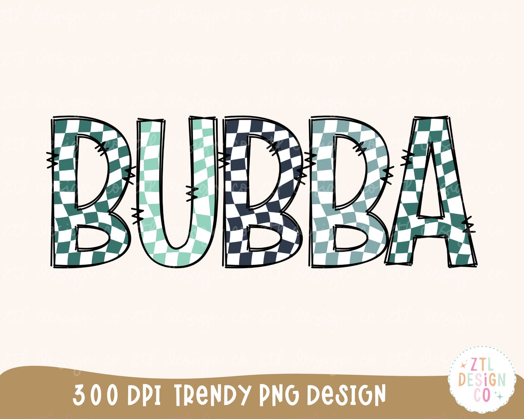 Bubba Doodle Checker PNG Sublimation, Kids Sublimation for Boys Retro ...