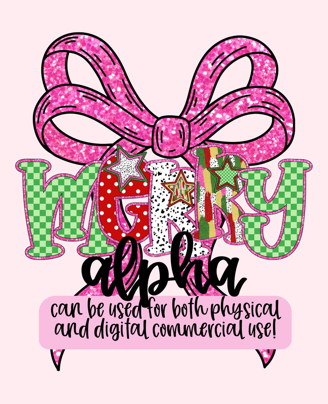 Christmas Doodle Letters Alphabet, Faux Glitter, Checkered Png, Hand ...