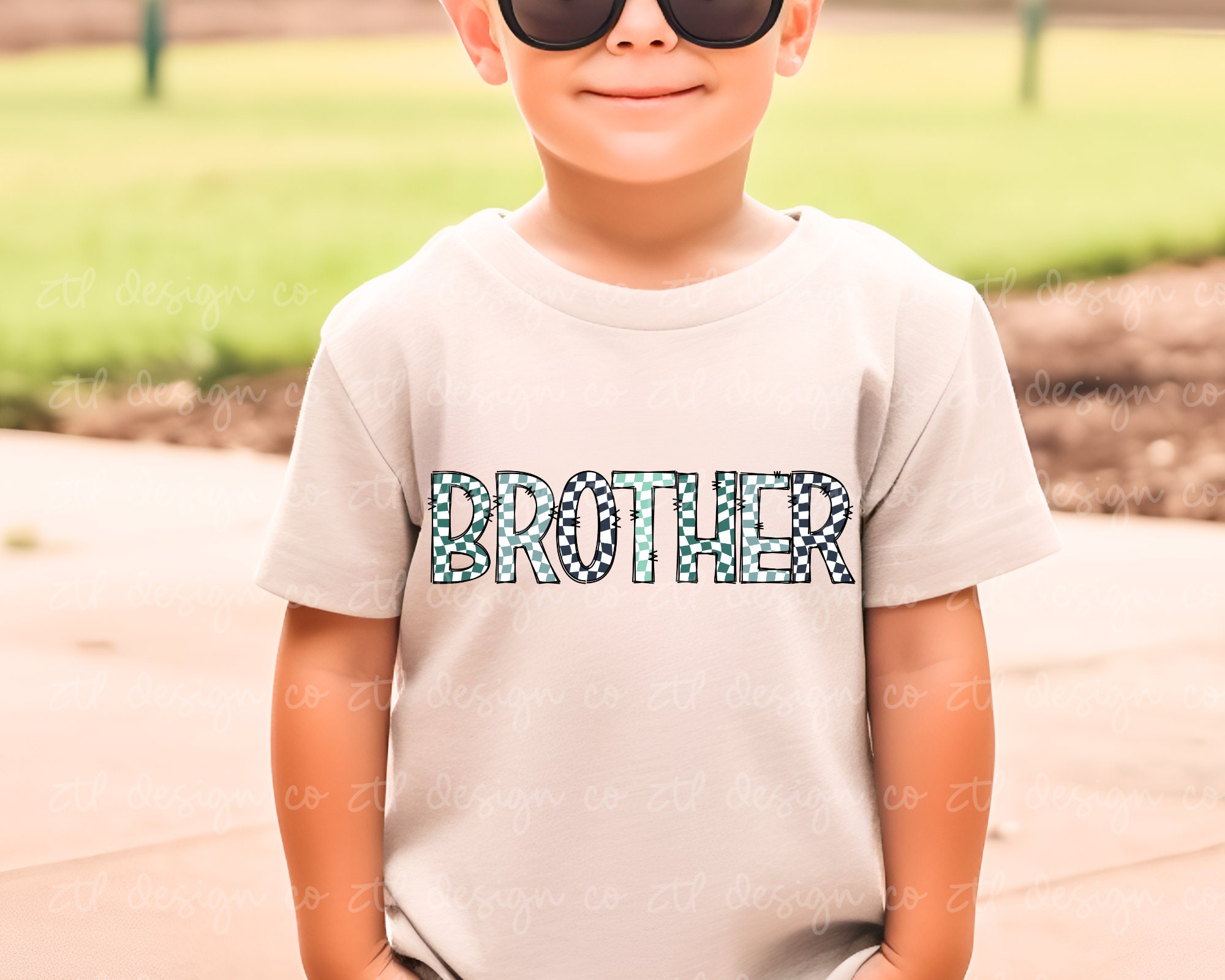 Doodle Brother Checker PNG Sublimation, Kids Sublimation for Boys Retro ...