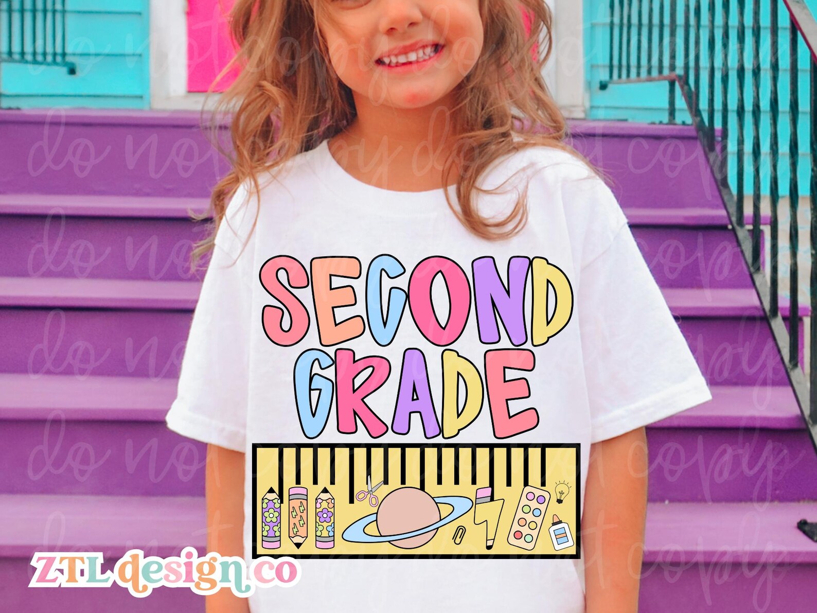 Second Grade PNG Digital Sublimation 2nd Elementary Retro Bolt First ...