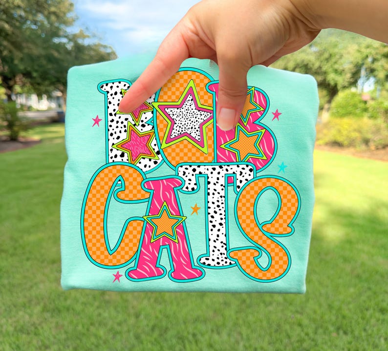 Preppy Bob Cats Mascot Design, Go Team Spirit (digital Download) PNG ...