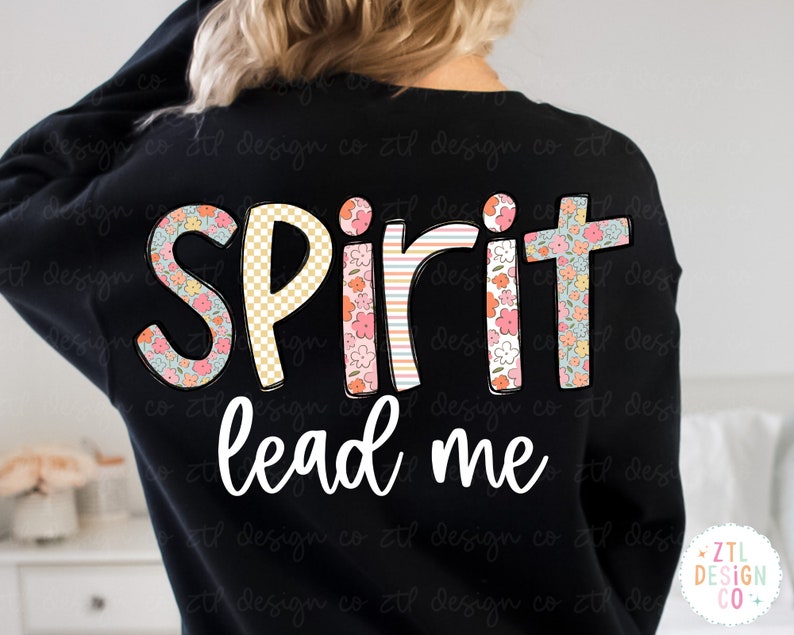 Spirit Lead Me Christian PNG Sublimation, Bible Verse Retro Boho ...