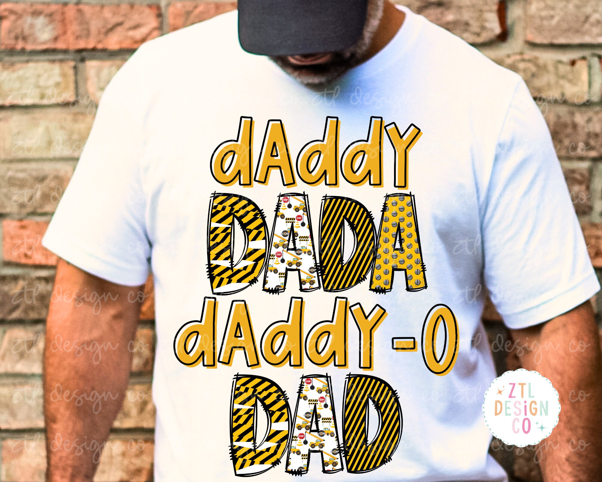 Daddy Dada Daddy-o Dad PNG Father's Day Family Sublimation Construction ...