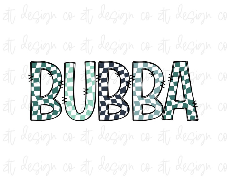 Bubba Doodle Checker PNG Sublimation, Kids Sublimation for Boys Retro ...