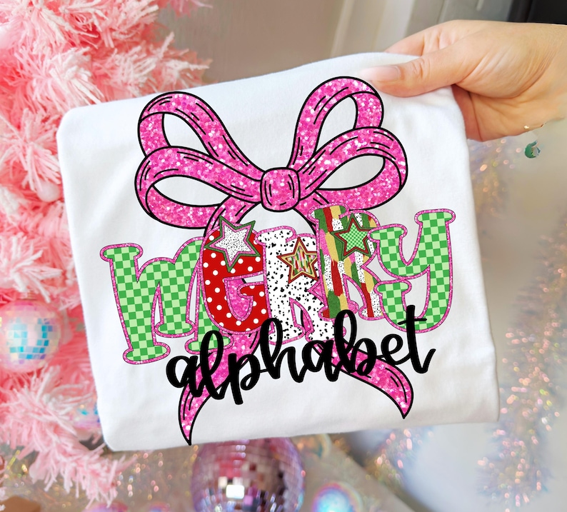 Christmas Doodle Letters Alphabet, Faux Glitter, Checkered Png, Hand ...
