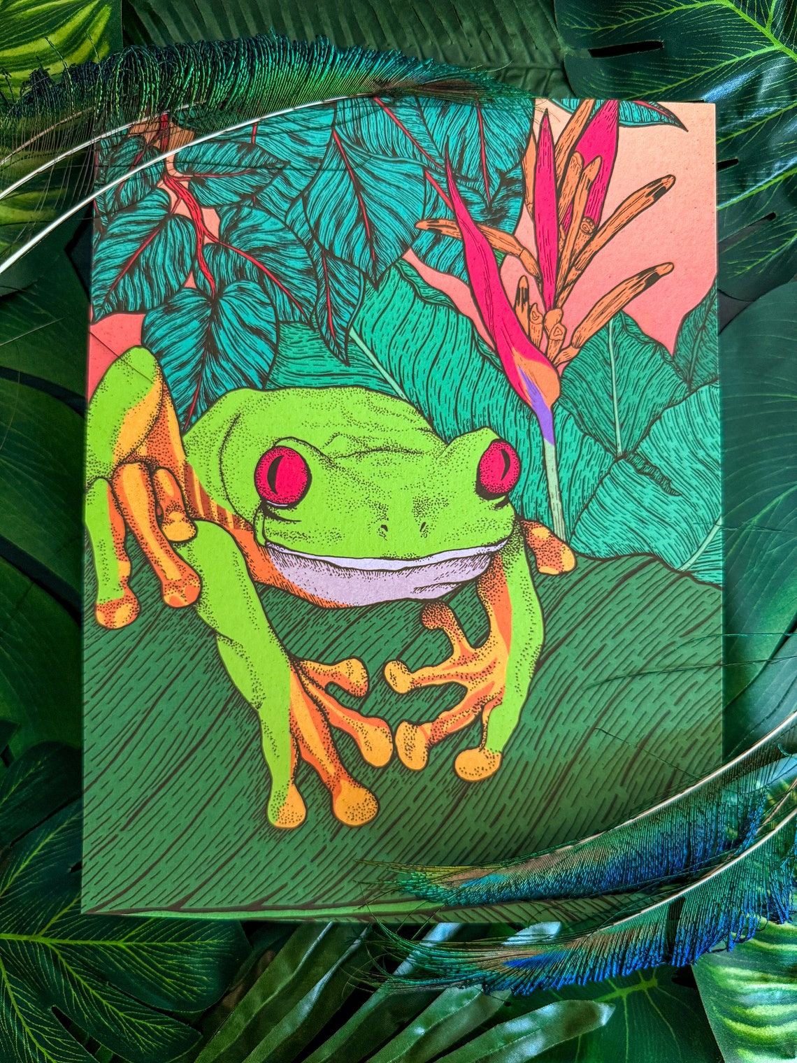 Red Eyed Tree Frog Printable Art Digital Download Wall Art Travel ...