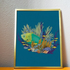Rainbow Parrotfish Printable Art | Digital Download | Wall Art ...