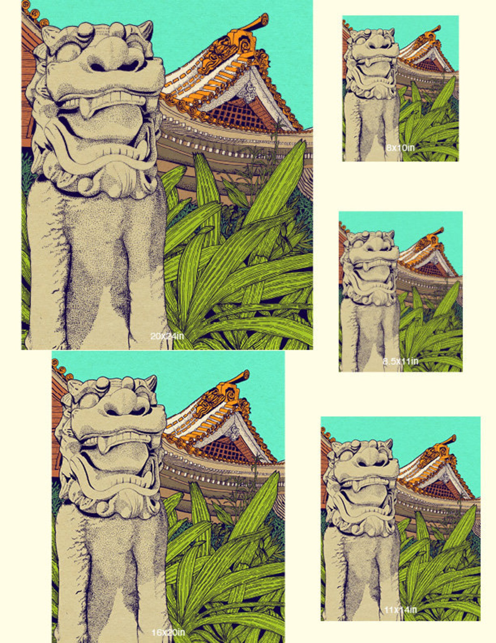 Okinawan Shisa Printable Art | Digital Download | Wall Art | Japan ...