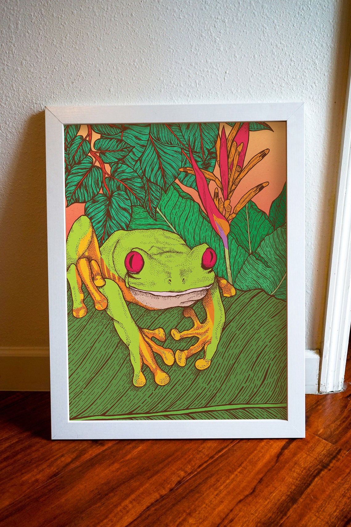 Red Eyed Tree Frog Printable Art Digital Download Wall Art Travel ...