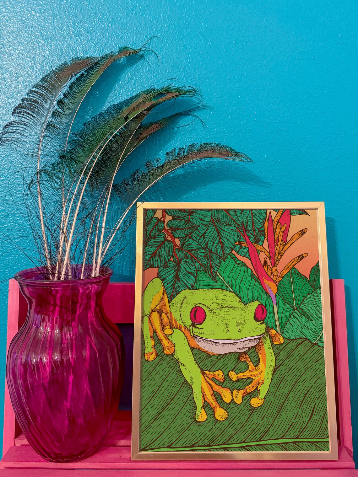 Red Eyed Tree Frog Printable Art Digital Download Wall Art Travel ...